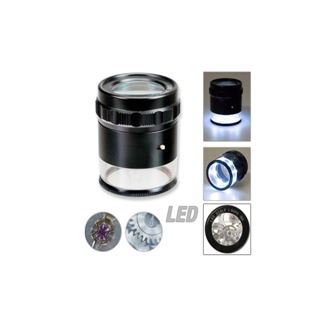 Measure and control loupe LED light x10 3 double lenses precision magn ...