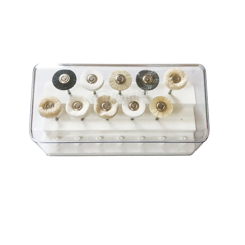 Polirapid mounted miniature small polishing round brush set 10pcs ...