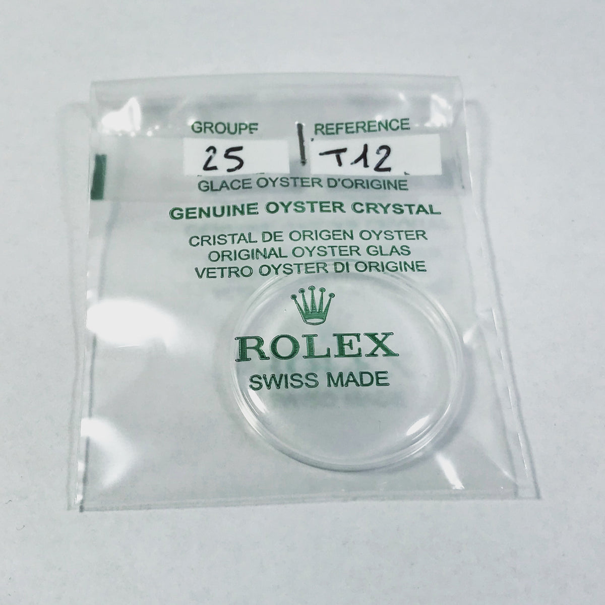 Rolex 25-T12 Old model dome crystal glass 5500, 5501, 1030, 6426, 1007 ...