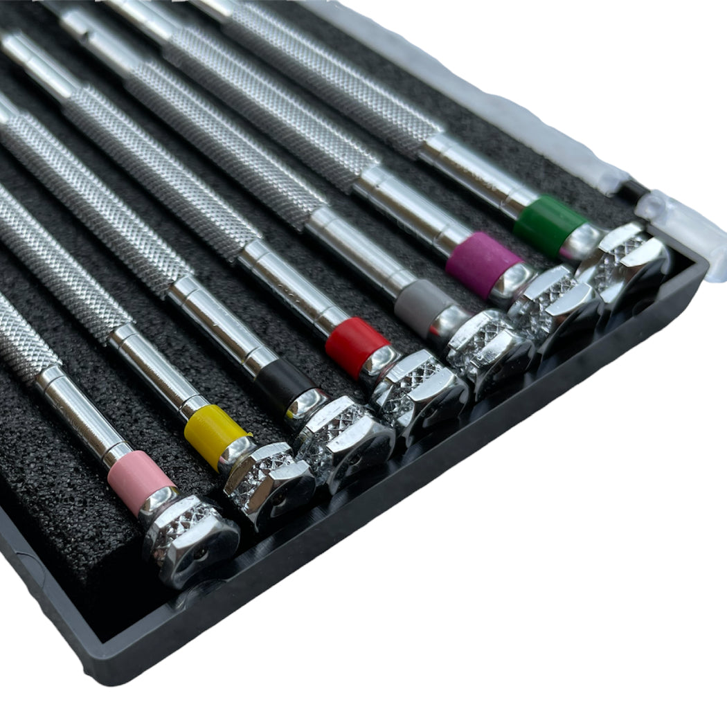 Beco Technic set of 7 screwdrivers 0.60 to 2.00 mm in plastic box with ...