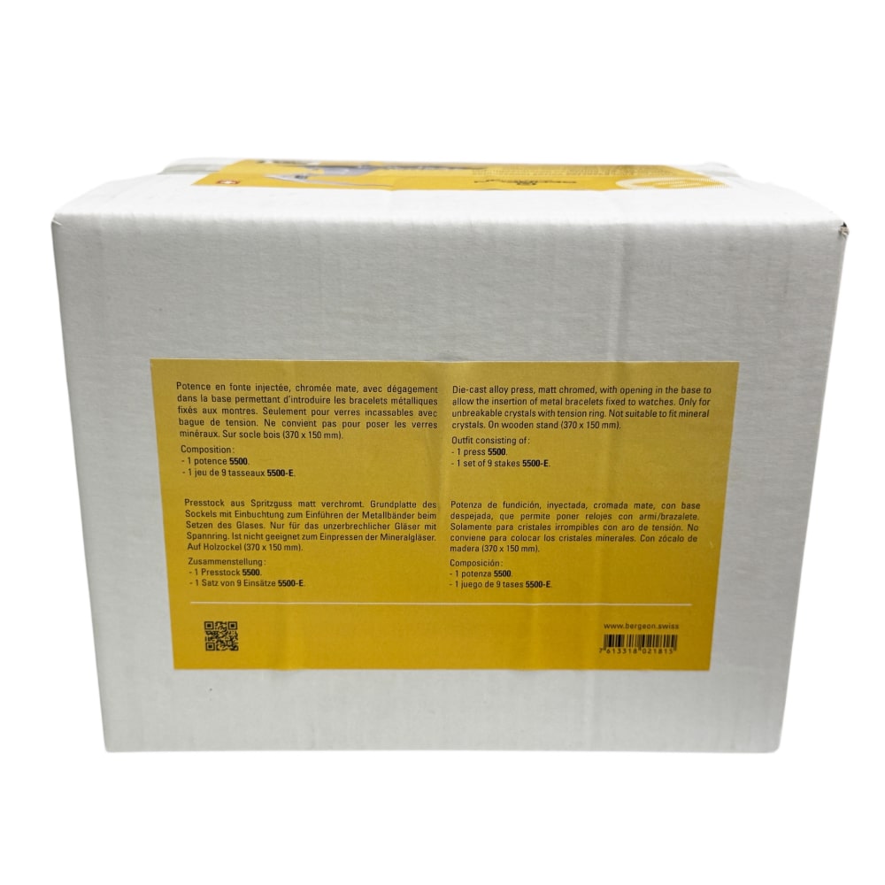 Bergeon 5500-C Watch Crystal Press with 10 Tapered Dies ...