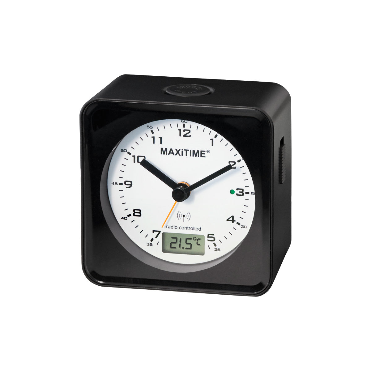 Maxitime radio controlled alarm clock with snooze, light, digital seco ...