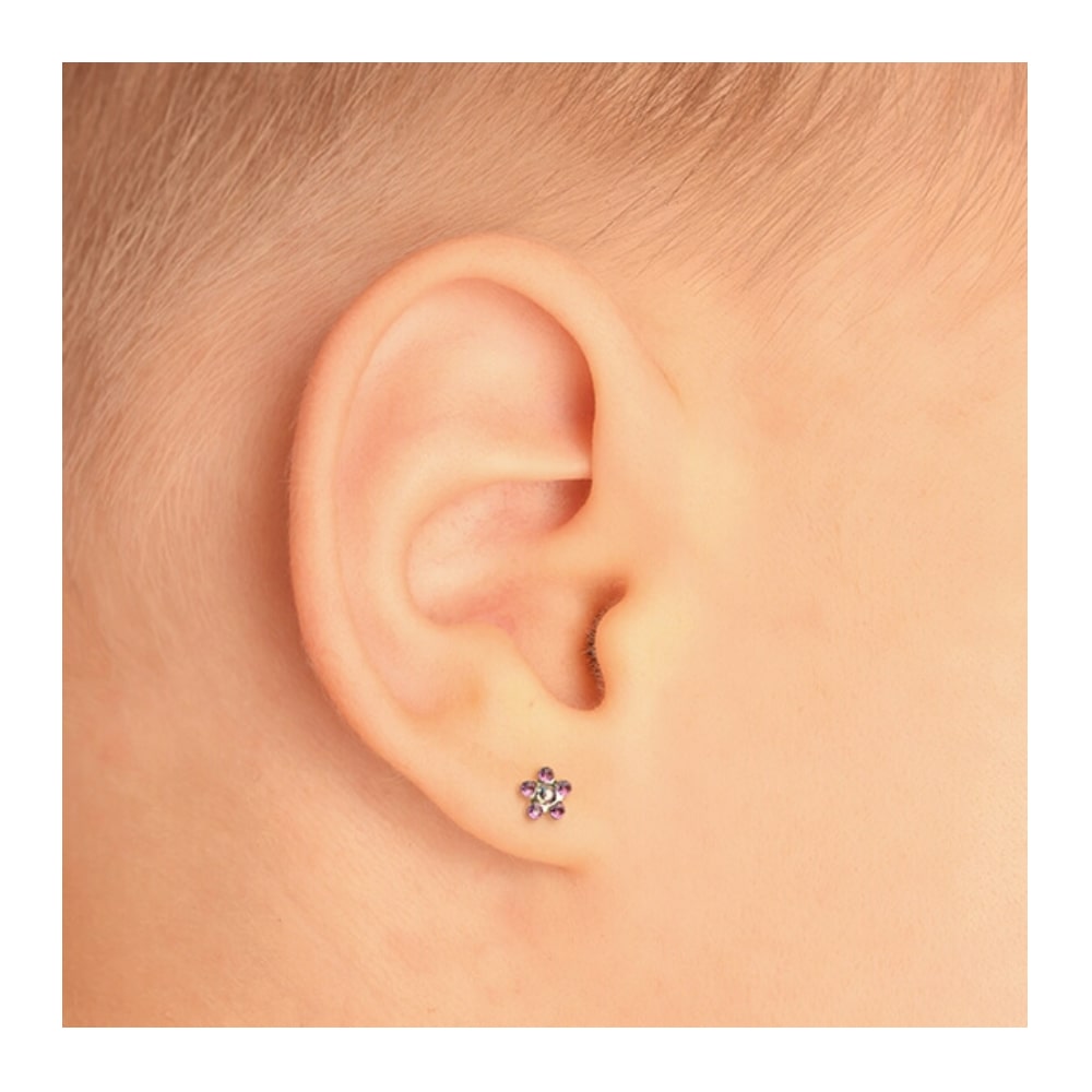 Studex Gold-Plated Baby Daisy October Rose Earrings, 3mm, 7581-6015 ...
